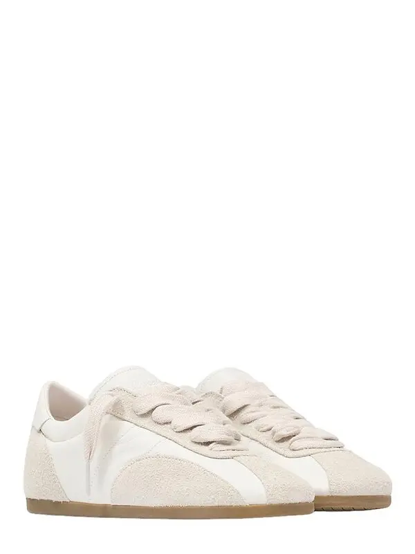 REPRESENT Low Pro Leather Suede Sneakers - White/grey