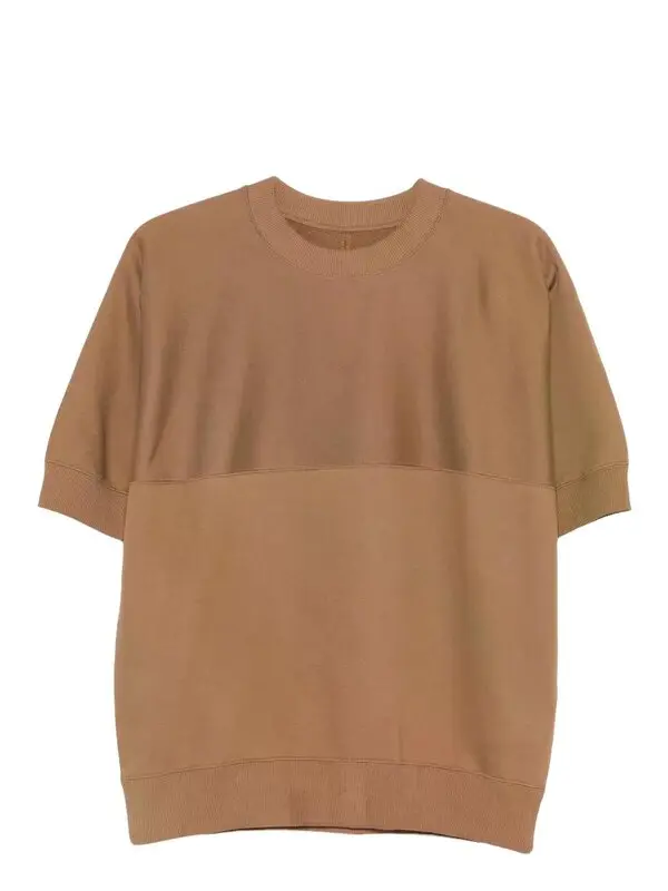 JIL SANDER Panelled Crew-neck T-shirt - Brown