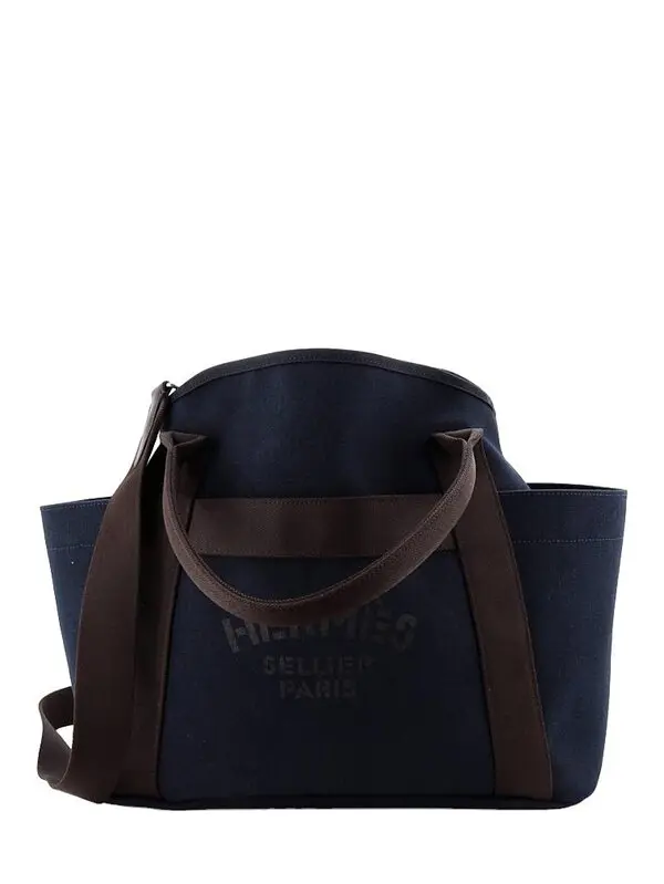 Hermès Groom Handbag Canvas - Blue