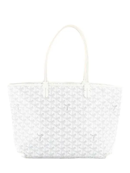 Goyard Pm Artois Tote Coated Canvas - White