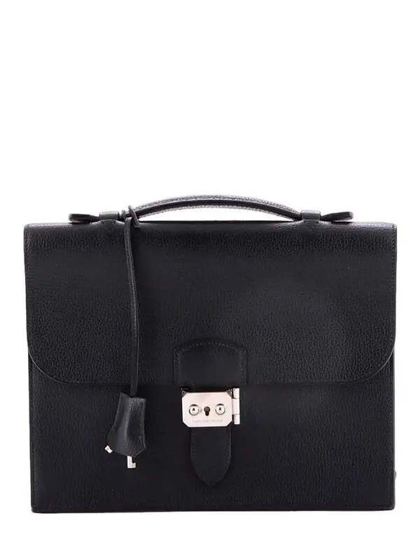 Hermès 27 Sac A Depeches Bag Ardennes - Black