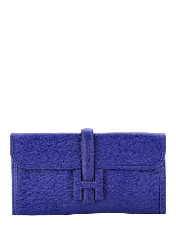 Hermès 29 Jige Elan Clutch Epsom - Blue