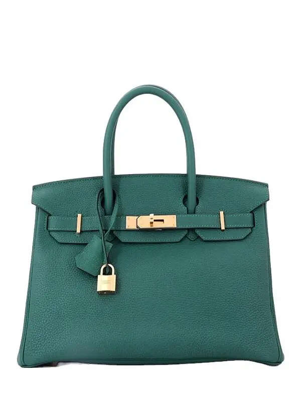 Hermès Birkin 30 Handbag With Gold Hardware - Malachite