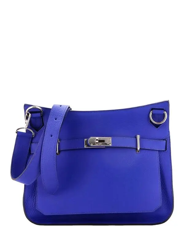 Hermès 34 Jypsiere Bag Clemence - Blue