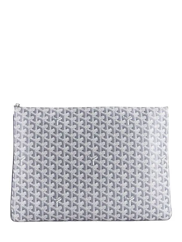 Goyard Gm Senat Zip Pouch Coated Canvas - Gray