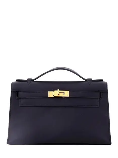 Hermès Kelly Pochette Swift - Black