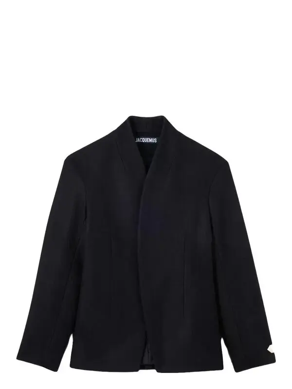 Jacquemus Notched Collar Jacket - Black