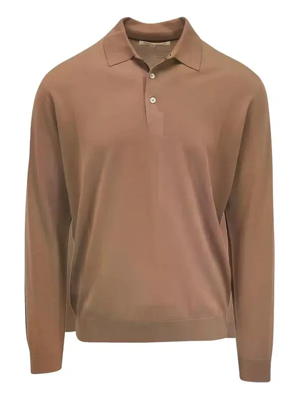 MAURIZIO BALDASSARI Button Collar Polo Shirt - Brown