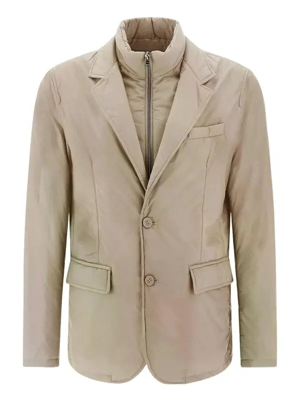 Herno Quilted Single-breasted Blazer - Neutrals