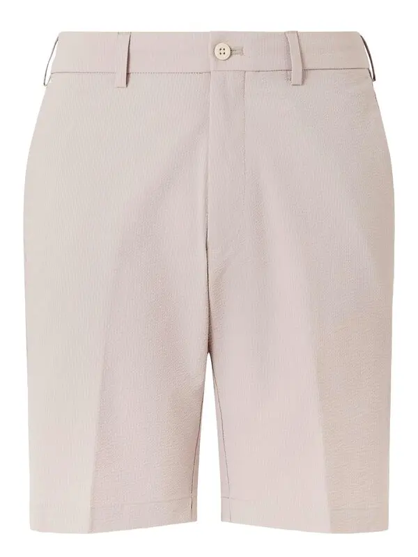Peter Millar Matlock Straight-leg Stretch-seersucker Shorts - Beige