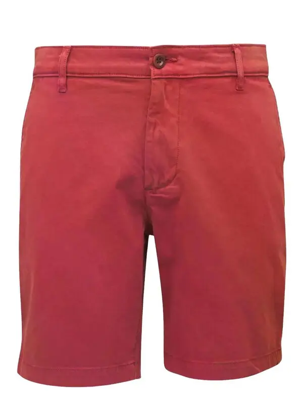 Ag Stretch-cotton Shorts - Red