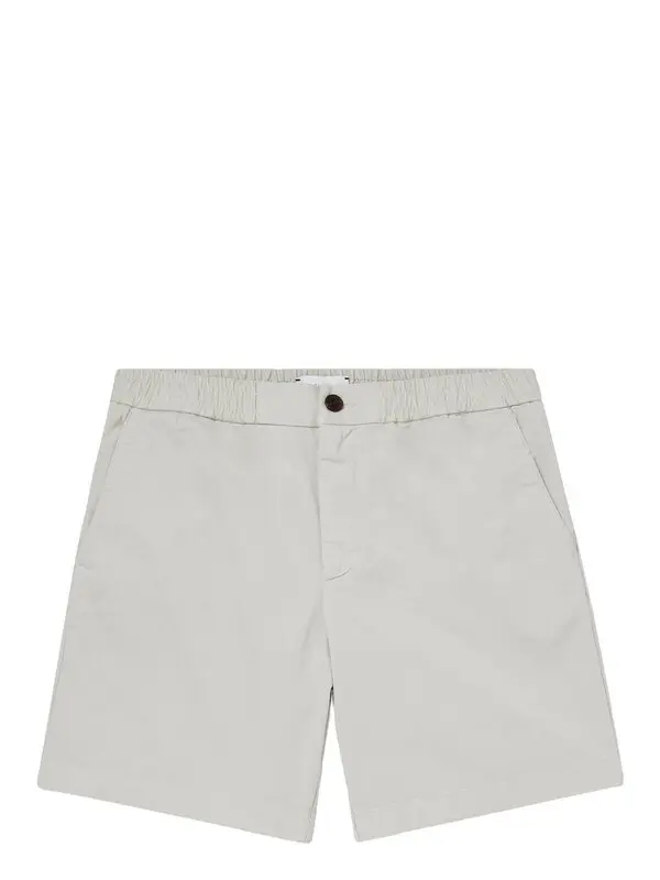Mr P. Straight-leg Organic Cotton-blend Twill Shorts - Gray