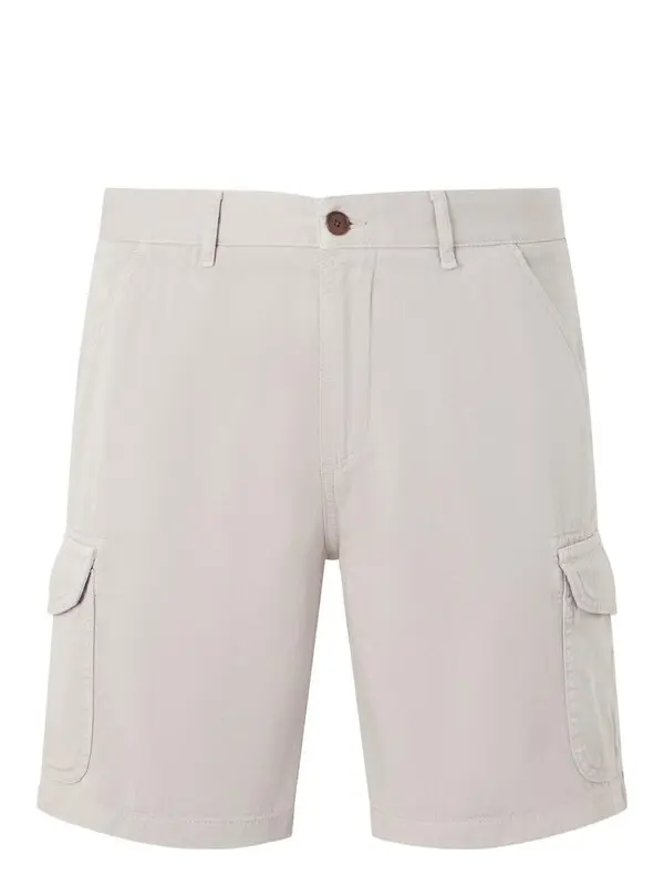 Mr P. Straight-leg Organic Cotton-twill Cargo Shorts - Neutrals