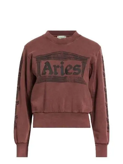 Aries Cotton French Terry Sweatshirt - Brown