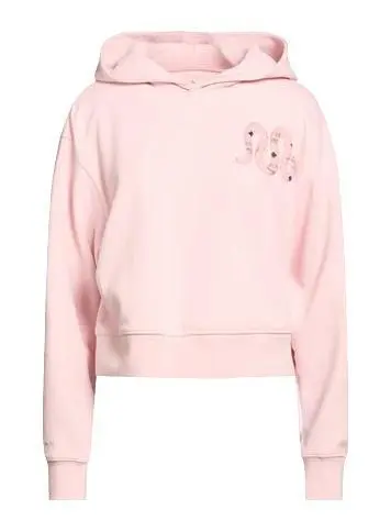 Mcm Hooded Sweatshirt With Appliqués - Pink