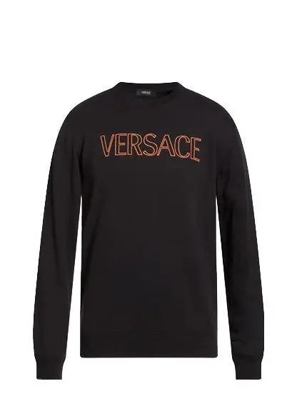 Versace Sweatshirt With Embroidered Logo - Black