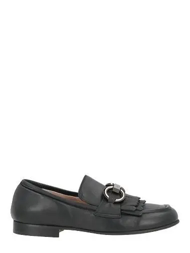 POLLINI Leather Loafers - Black