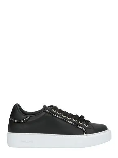 POLLINI Leather Low-top Sneakers - Black