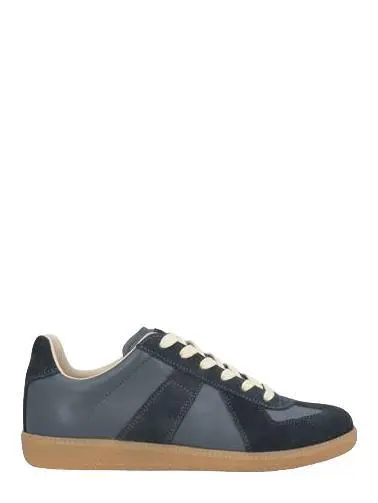 MAISON MARGIELA Low-top Sneakers In Leather And Suede - Blue