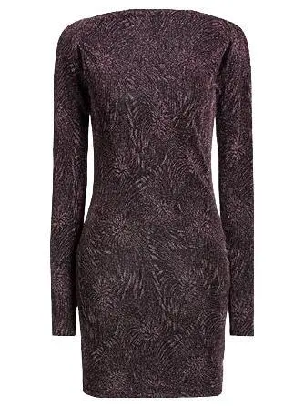 Patrizia Pepe Mini Bodycon Knit Dress - Purple