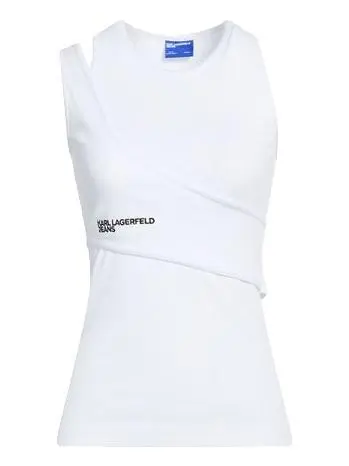 Karl Lagerfeld Organic Cotton Tank Top - White