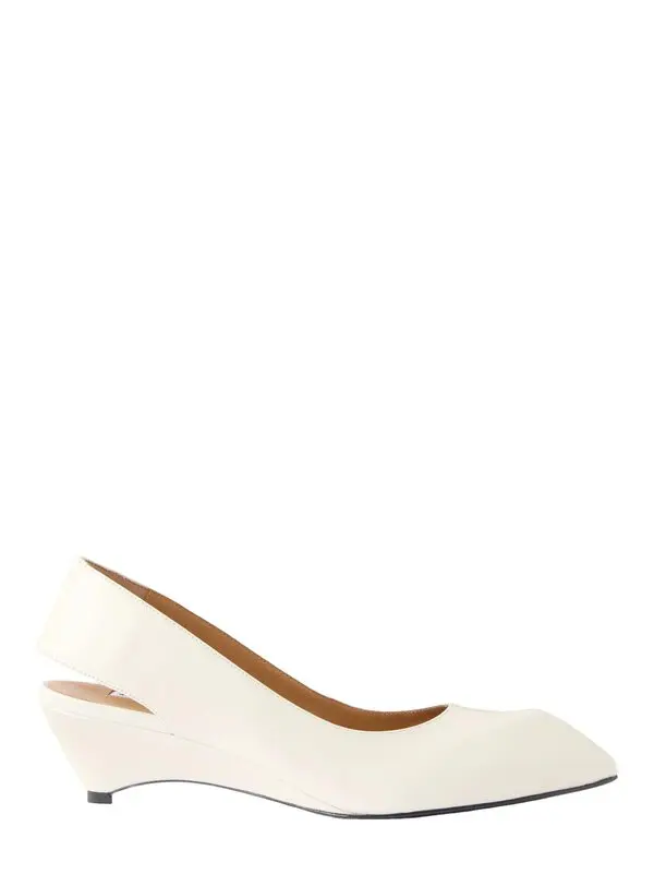 JIL SANDER Leather Pumps - White