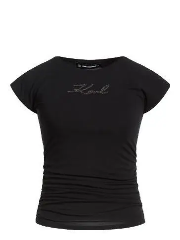 Karl Lagerfeld T-shirt With Appliqués - Black