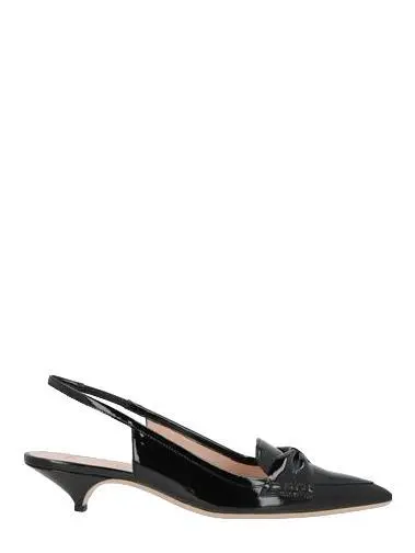 N°21 Leather Slingback Pumps - Black