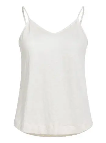 Majestic Filatures Sleeveless Linen Blend Top - White