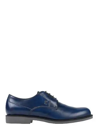 TOD'S Lace-up Soft Leather Shoes - Blue