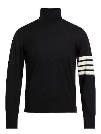 Thom Browne Turtleneck Virgin Wool Sweater - Black
