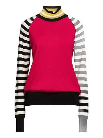 Herno Intarsia-knit Striped Turtleneck - Magenta