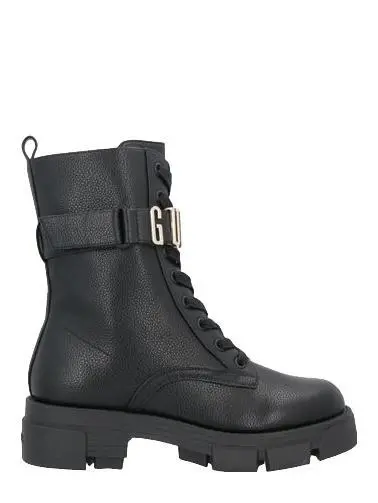 Guess Ankle Boots In Leather - Black