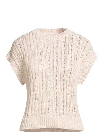 Peserico Knitted Short Sleeve Sweater - White