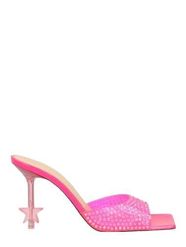 Mach & Mach Sandals In Pvc With Crystal Appliqués - Fuchsia