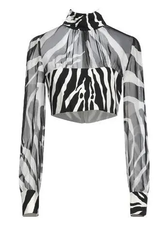 Dolce & Gabbana Zebra-print Crop Top - Black