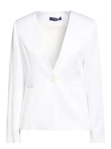 TRUSSARDI Single-breasted Blazer - White