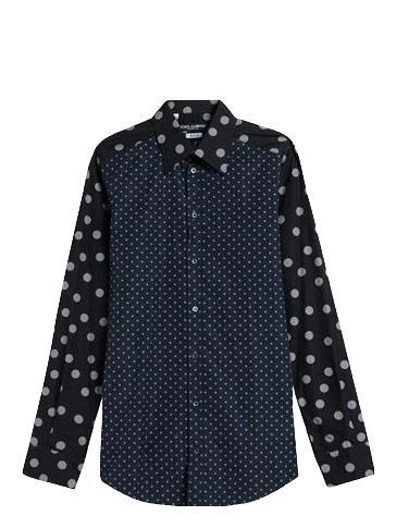 Dolce & Gabbana Shirt Midnight Size Cotton - Blue