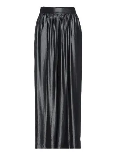 MARC ELLIS Wide Leg Coated Pants - Black