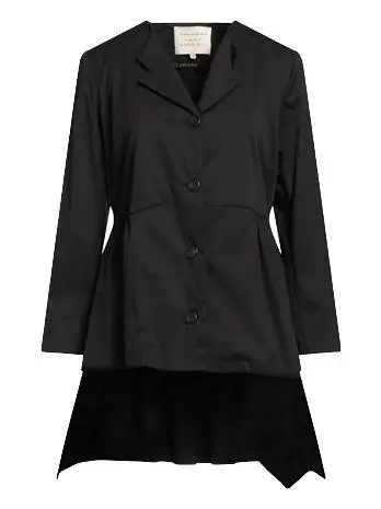 ALESSIA SANTI Plain Weave Overcoat - Black