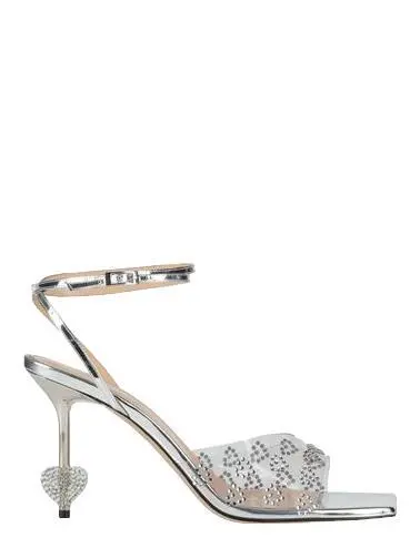 Mach & Mach Sandals In Leather And Pvc - Silver