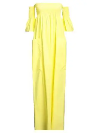 SEMICOUTURE Maxi Trapeze Dress - Yellow