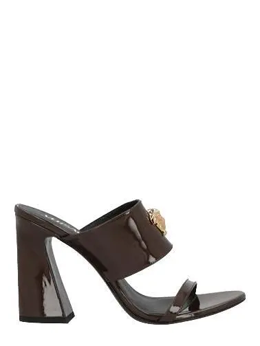 Versace Patent Leather Sandals - Brown