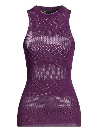 BABYLON Pointelle-knit Top - Purple