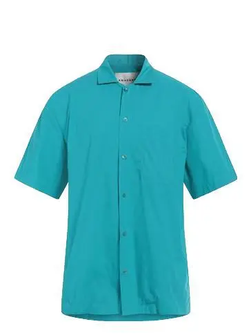 AMARANTO Shirt Lime Size Cotton - Blue