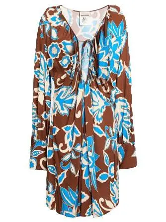 SEMICOUTURE Viscose Mini Dress - Brown