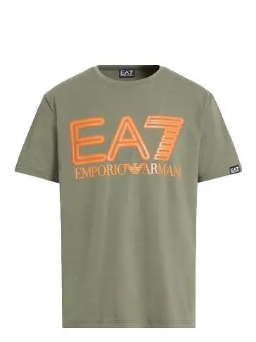 EA7 T-shirt Military Size Cotton, Elastane - Green