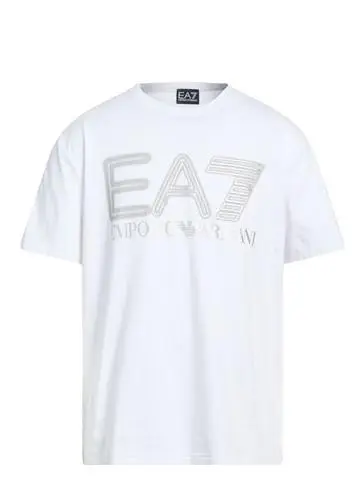 EA7 T-shirt Military Size Cotton, Elastane - White