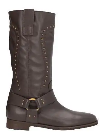 OVYE Leather Boots With Studs - Brown