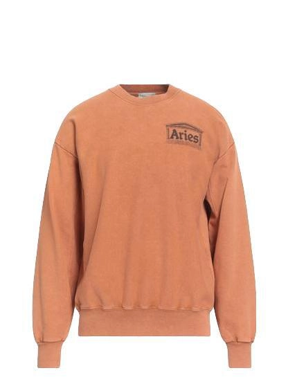 Aries Light Cotton Sweatshirt With Logo - Camel